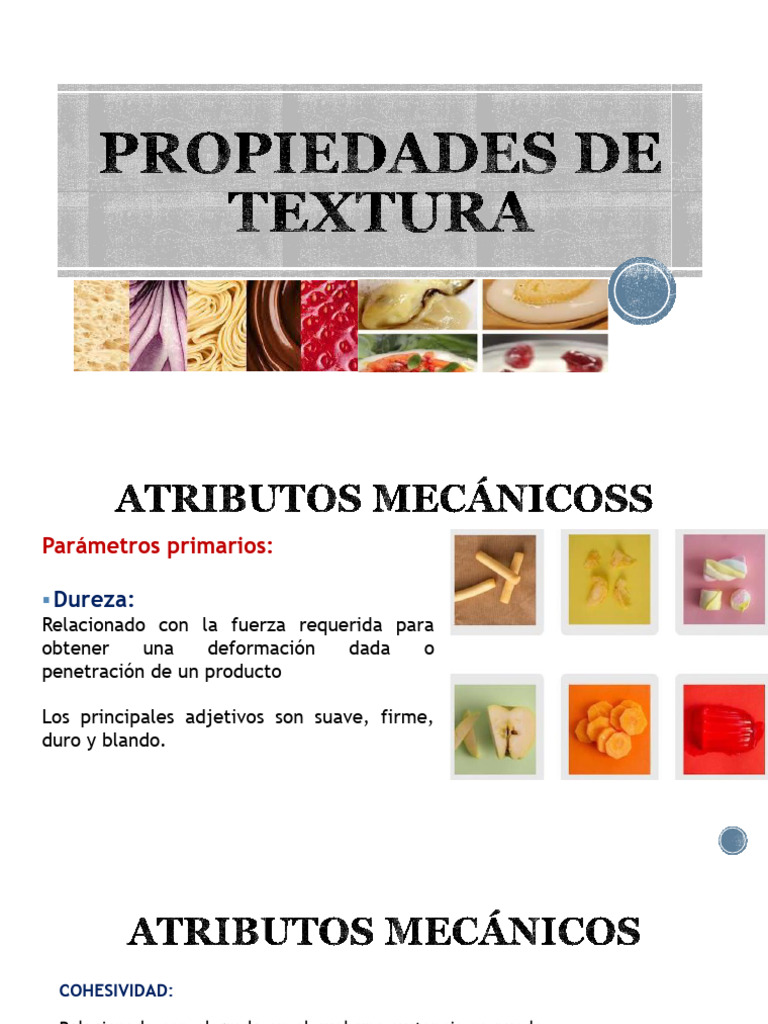 Propiedades de Textura | PDF | gordo | Viscosidad