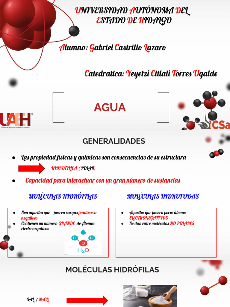 Agua | PDF | Propiedades del agua | Polaridad química