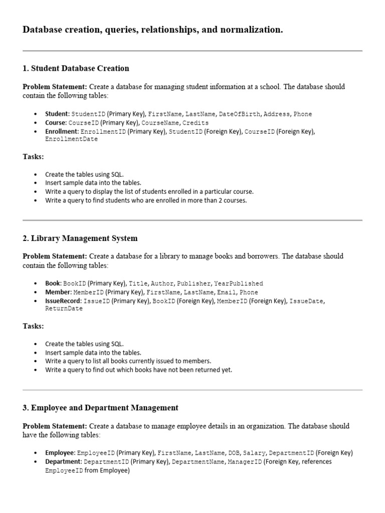 DMS - Practice Program List | PDF | Database Transaction | Databases