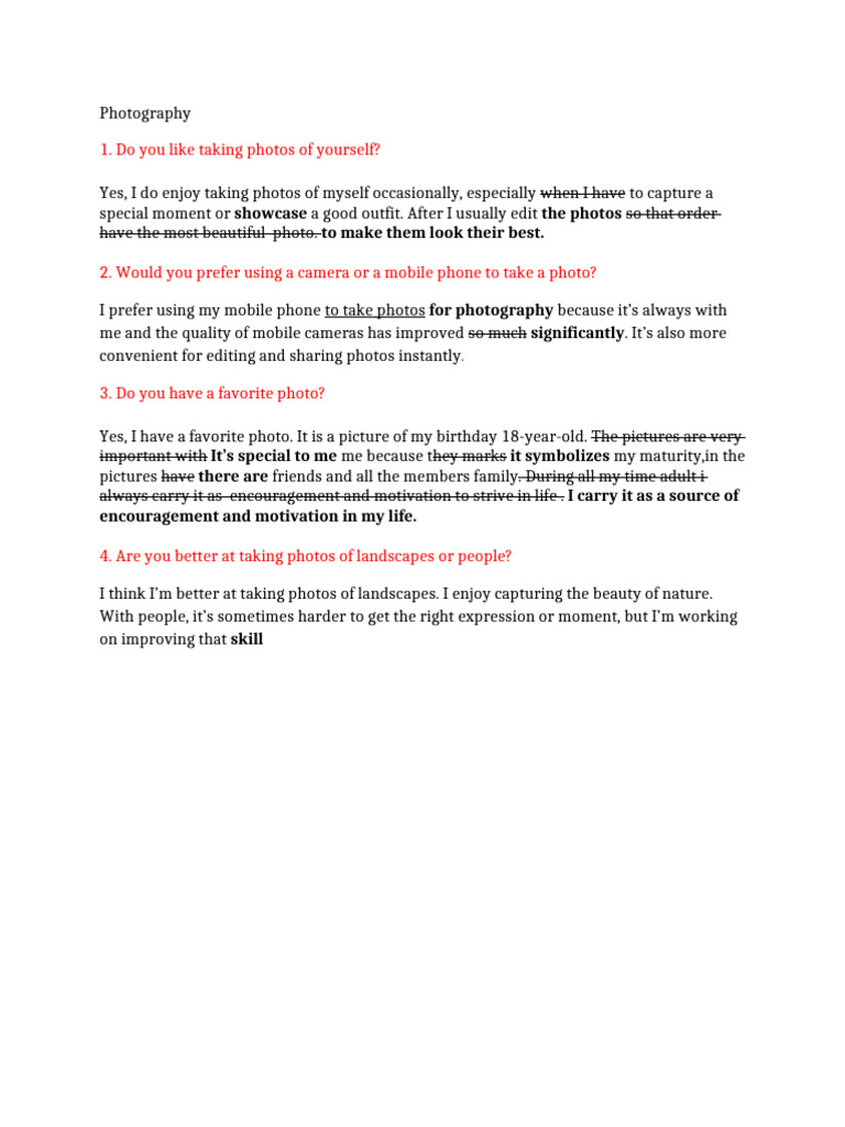 Personal Photography Insights | PDF