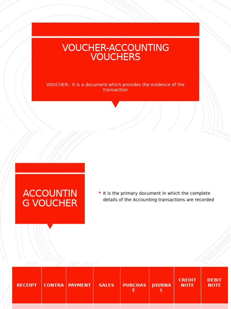 Types of Accounting Vouchers Explained | PDF | Voucher | Debits And Credits