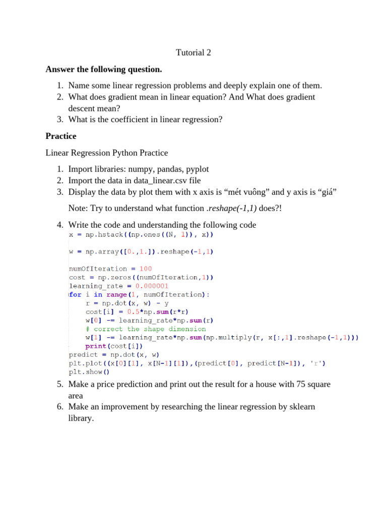Tutorial Instruction | PDF