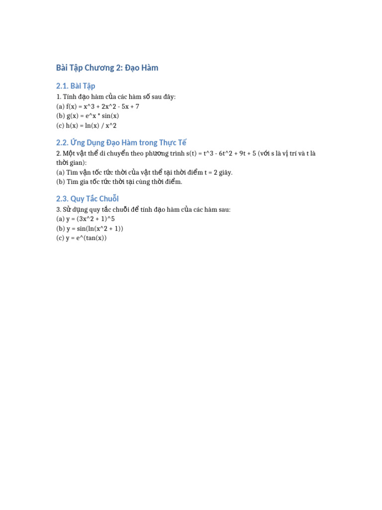 Chapter 2 Exercises Vietnamese | PDF