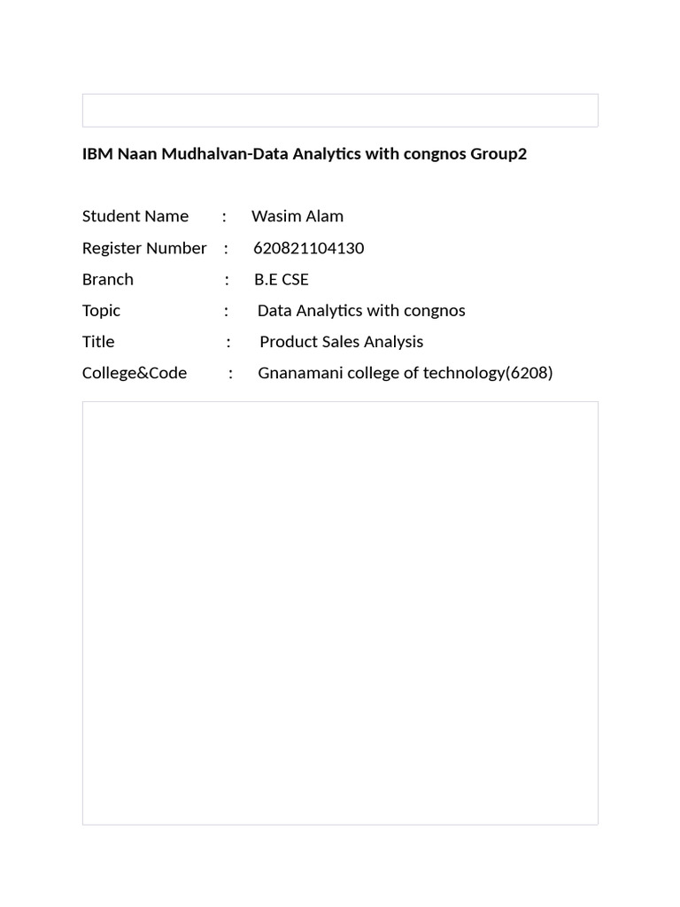 IBM Naan Mudhalvan | PDF | Databases | Computing