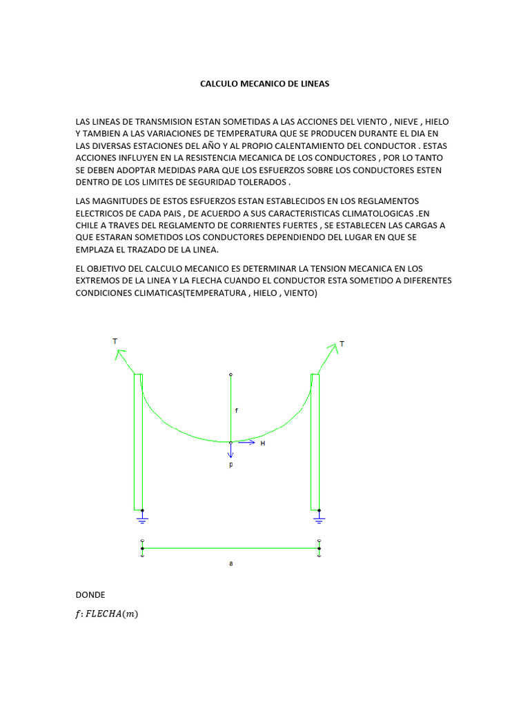 Calculo Mecanico de Lineas | PDF | Conductor electrico | Estrés (Mecánica)