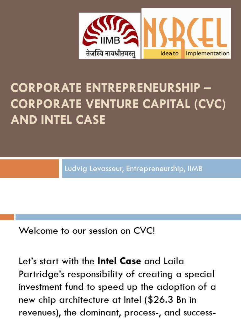 Session 16 - CE CVC LL1 Intel | PDF | Venture Capital | Corporate Finance
