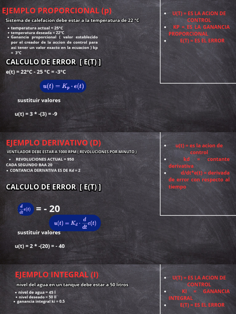 Ejemplos de Control Proporcional, Derivativo e Integral | PDF