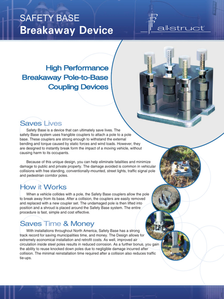 Standard Safety Pole Base Installation | PDF | Screw | Nut (Hardware)