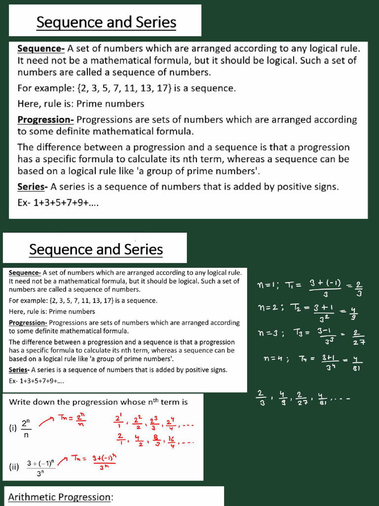 Sequence and Series Lec 01 | PDF