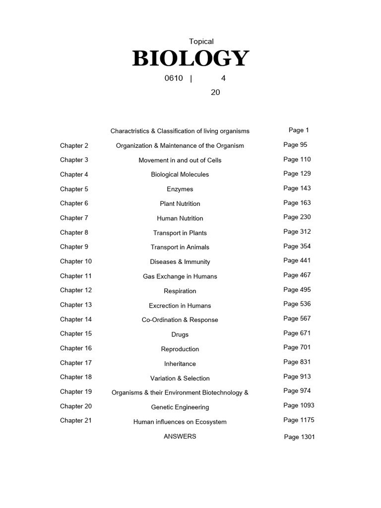 Exam-Mate P4 Classified (2012-2020) | PDF | Biology | Organisms