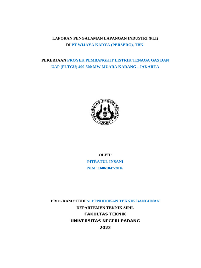 Laporan PLI di PT Wijaya Karya | PDF