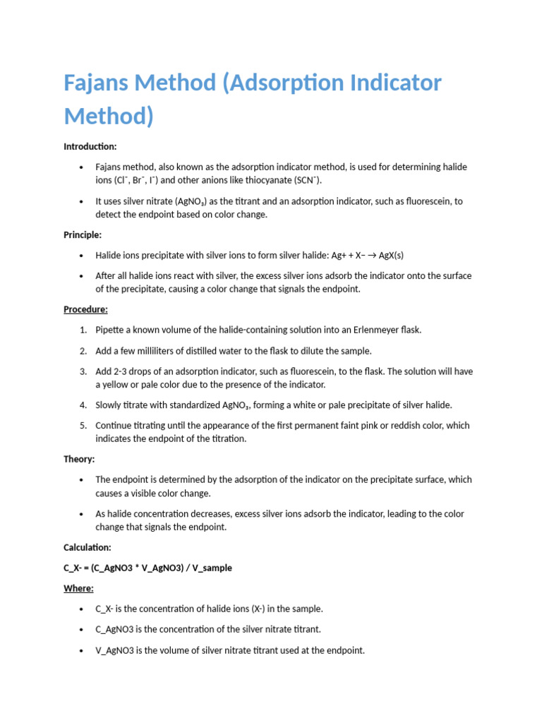 Fajans Method | PDF