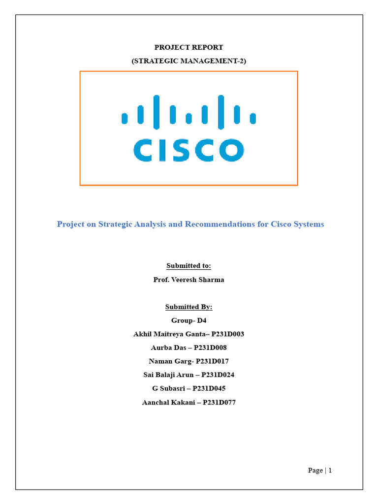 Cisco's Competitive Edge in Tech Solutions | PDF | Supply Chain ...