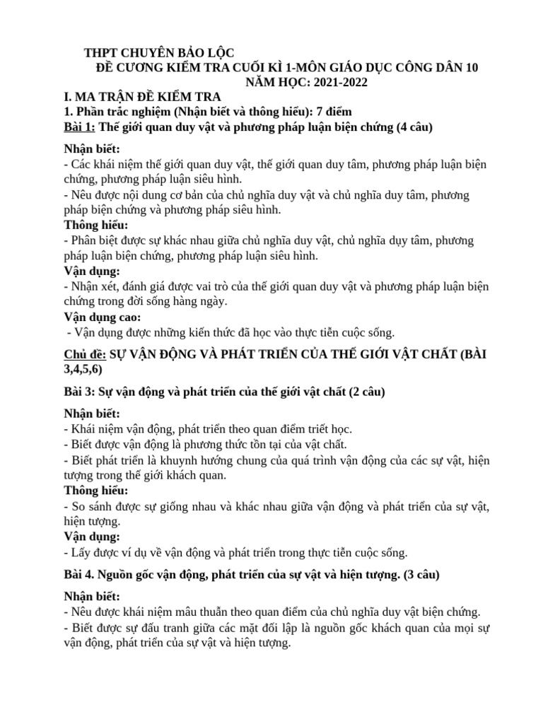 THPT Chuyên B o L C | PDF