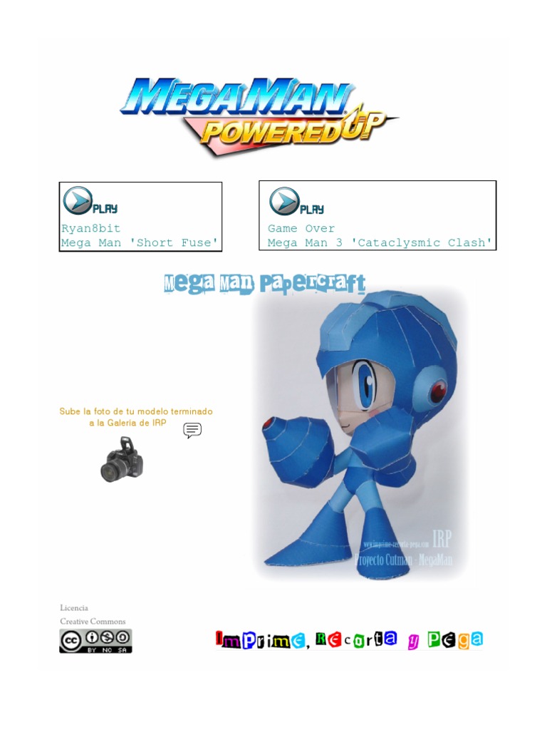Mega Man Paper Craft IRP | PDF | Juegos y actividades