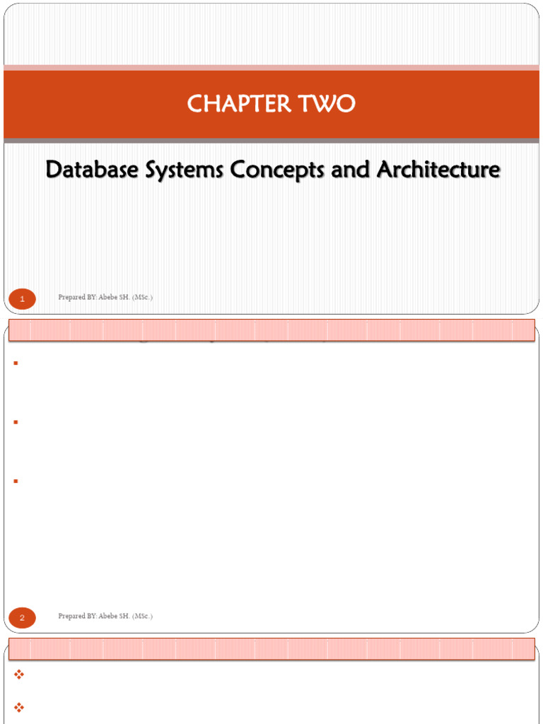 Advanced Database Chapter Two | PDF | Conceptual Model | Databases