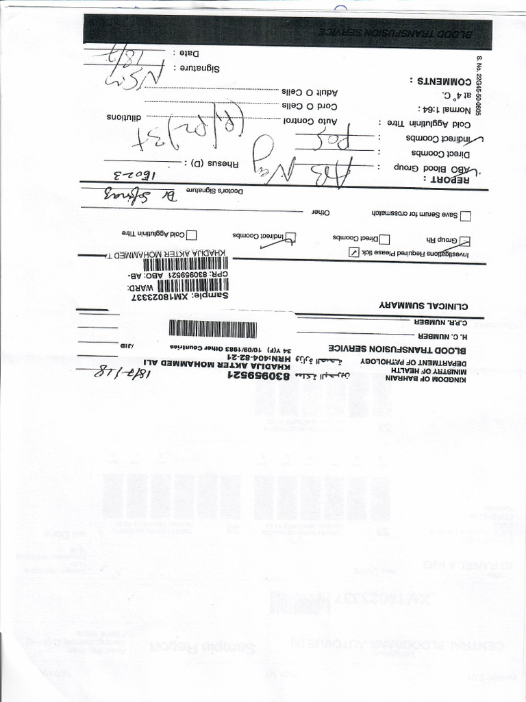 Anti-D RH Negative ANC Case | PDF