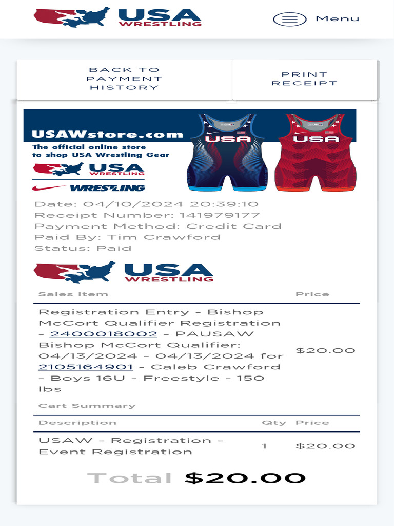 USA Wrestling Membership | PDF