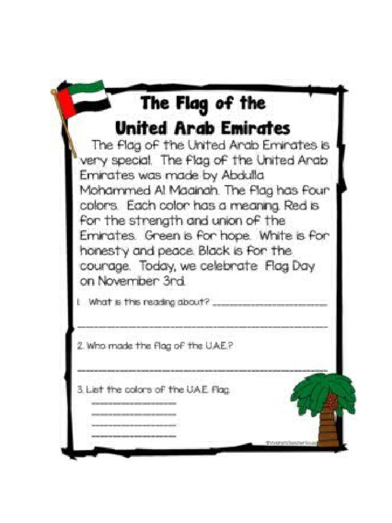 Flag Day Worksheet | PDF