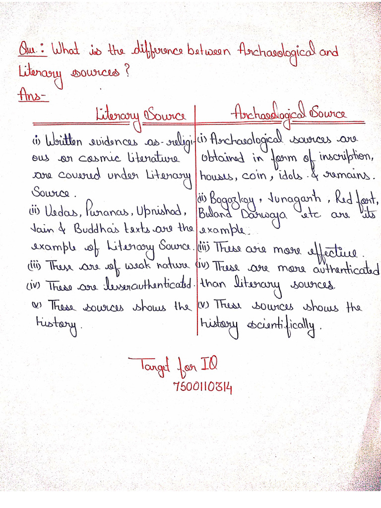 Literary and Archaeological Sources - 241020 - 204815 | PDF