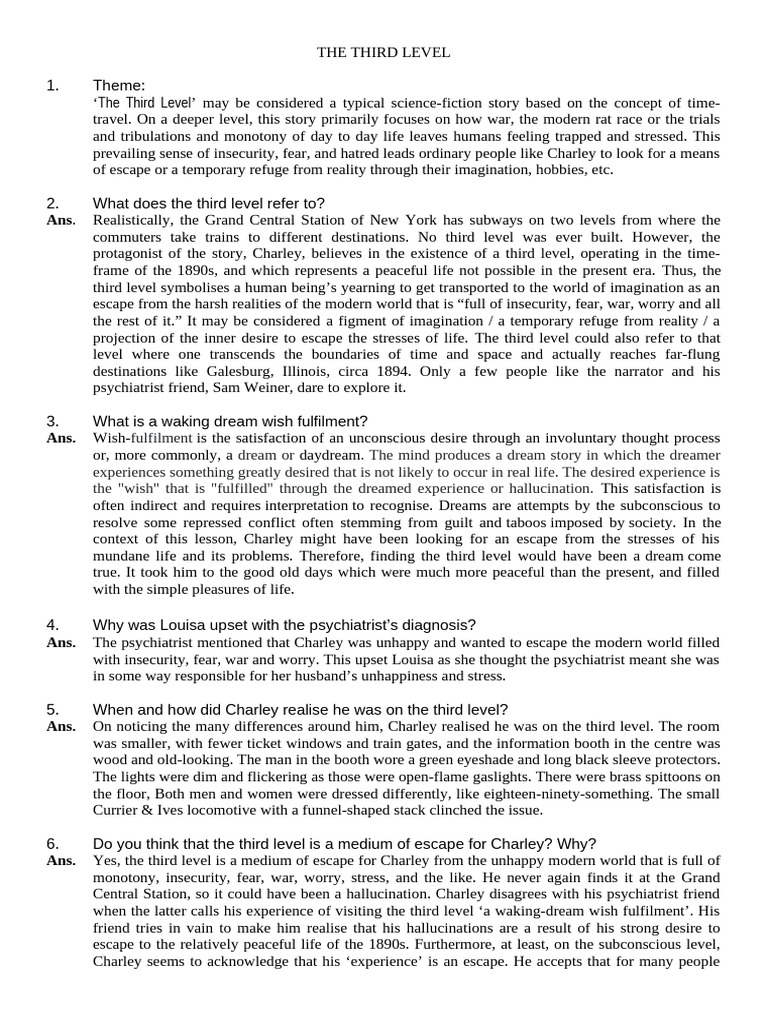 15.the Third Level | PDF | Dream | Invention