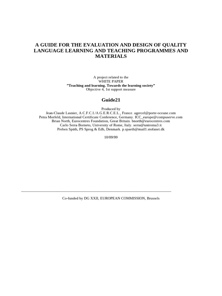 Quality Guide en | PDF | Learning | Methodology