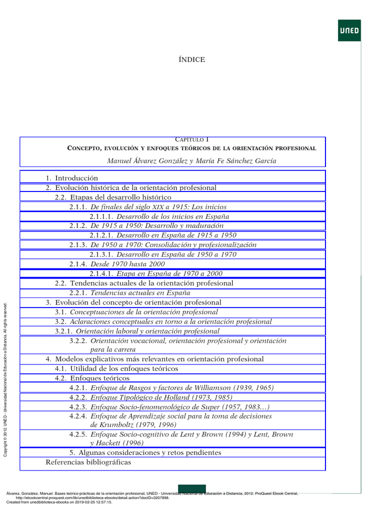 Bases Teórico-Prácticas de La Orientación Profesio... - (PG 4 - 6) | PDF