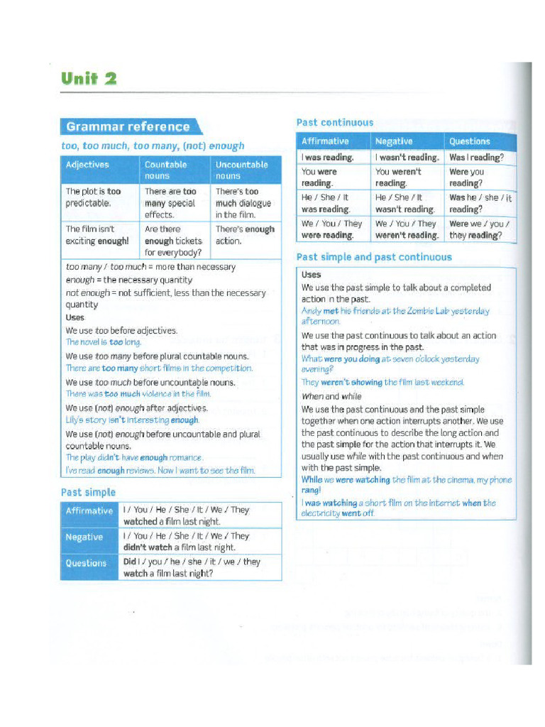 Energize 3. Unit 2. Grammar and Vocabulary | PDF