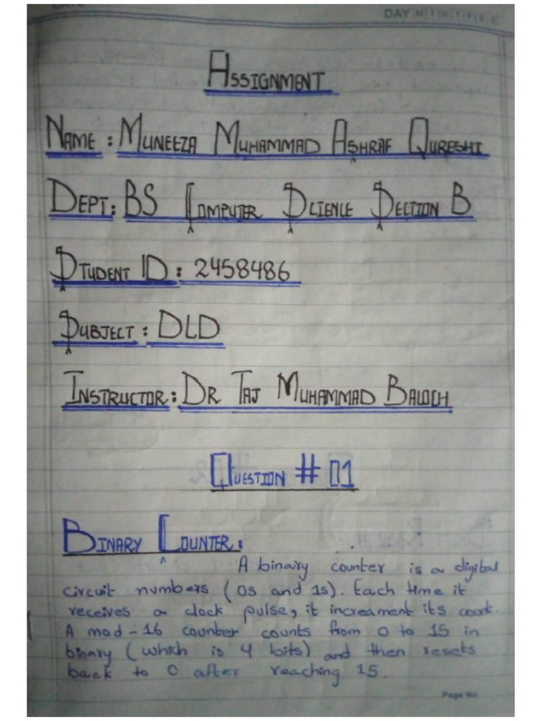 DLD Assignment | PDF