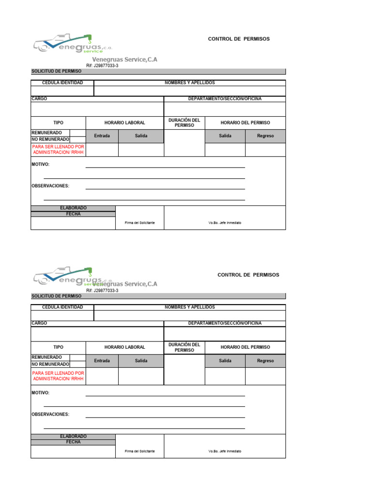 Control de Permisos | PDF