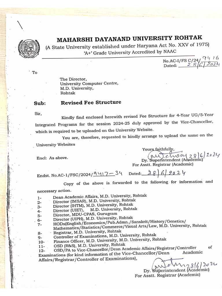 4 - 06-28-2024 - 15-17-42 - Revised Fee Structure For 4-Year UG & 5 ...