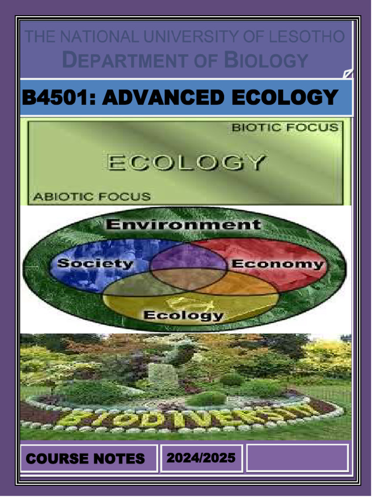 Advanced Ecology: Understanding Biodiversity | PDF | Biodiversity | Ecology