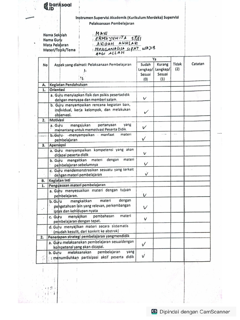 Contoh Supervisi | PDF