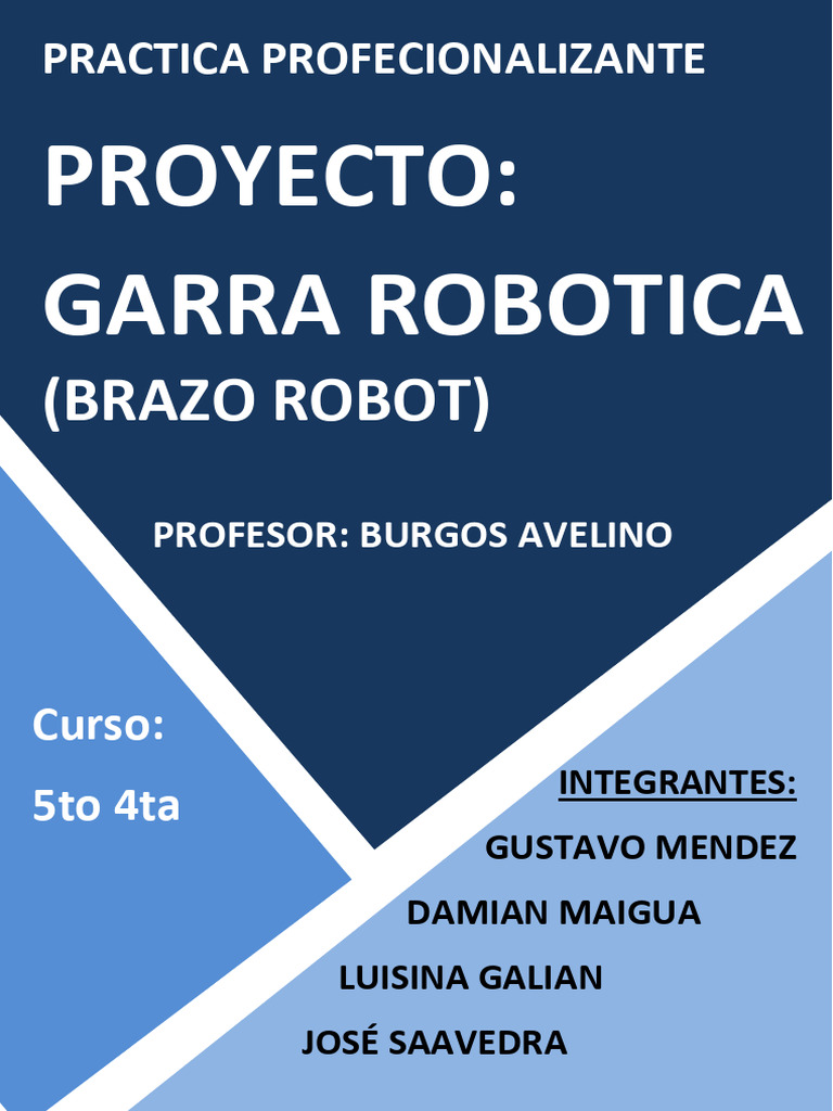 Practica Profesionalizante Proyecto Garra | PDF | Arduino | Bluetooth