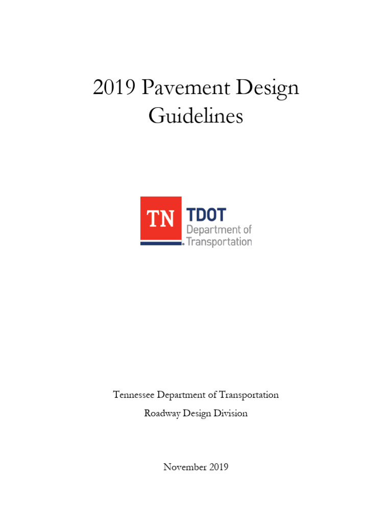 TDOT Pavement Design Manual | PDF | Road Surface | Pedestrian ...
