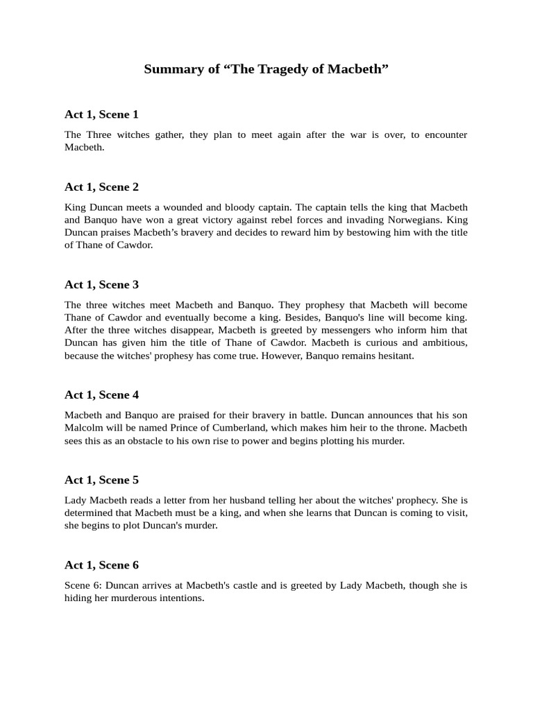 Macbeth's Rise and Inner Turmoil | PDF | Macbeth