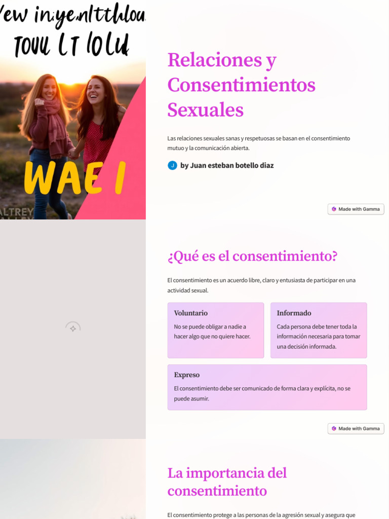 Relaciones y Consentimientos Sexuales | PDF | Psicología Social