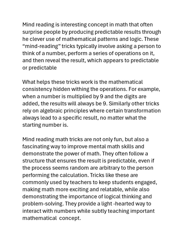 Mind Reading 2 | PDF