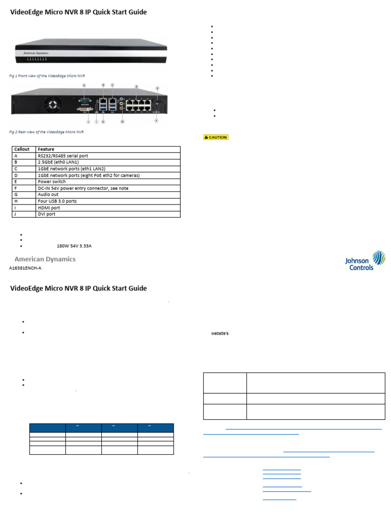 VE 6.0 Micro NVR QSG A16381ENCH A | PDF | Computer Network | Ip Address