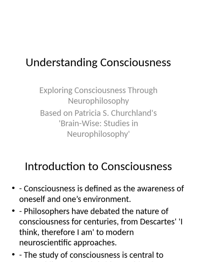 Exploring Consciousness in Neurophilosophy | PDF | Consciousness | Brain