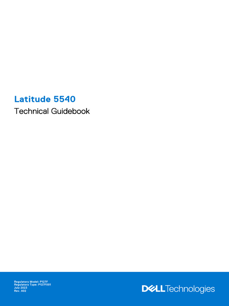 Latitude 5540 Technical Guidebook | PDF | Usb | Camera