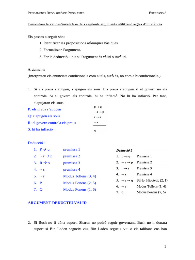 Exercicis-2-Enunciats I Solucions | PDF