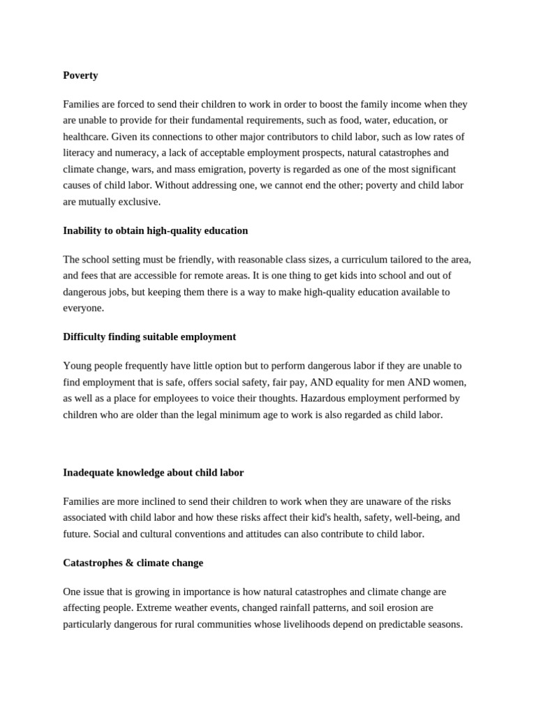 Poverty Pdf Child Labour Poverty