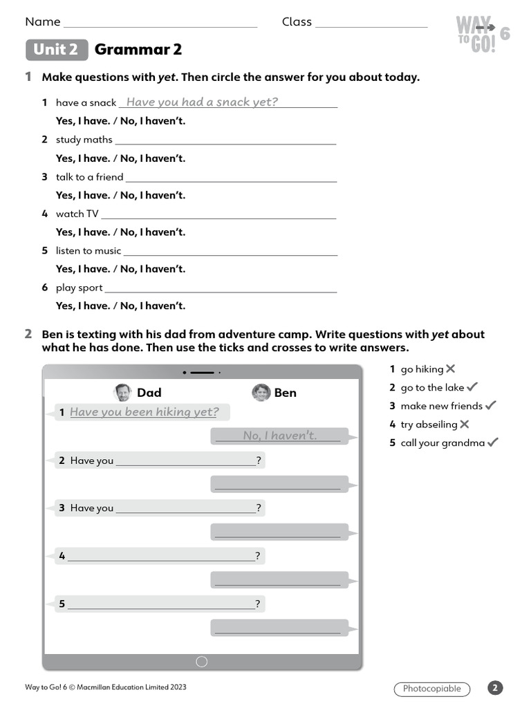 Grammar Questions with "Yet" | PDF