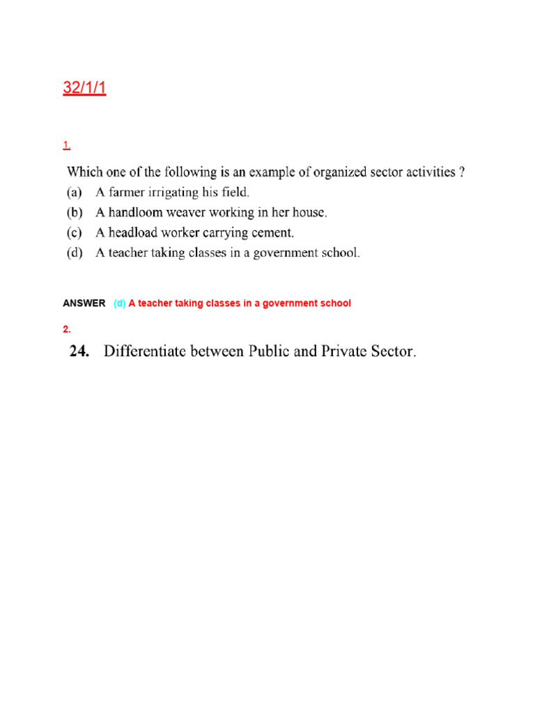 Sectors Boards Questions 2024 | PDF