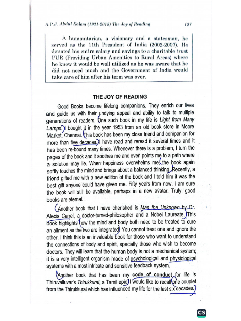 The Joy of Reading Markings and Questions Marked | PDF