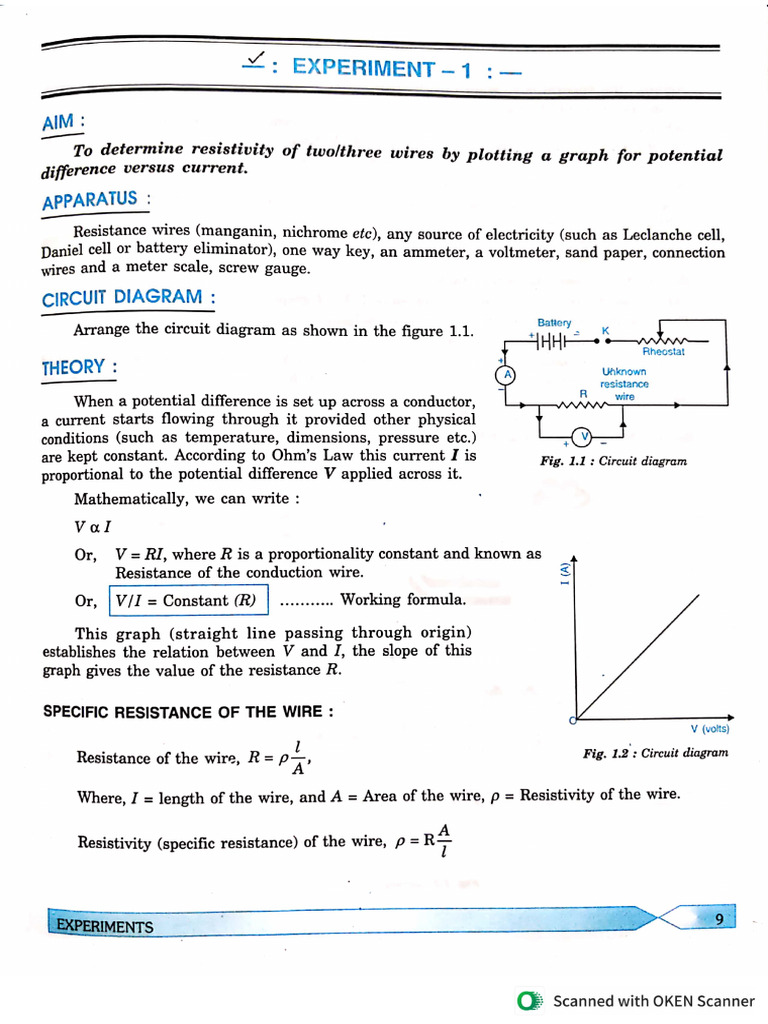 Class 12 Physics - Practical - Part 1 | PDF