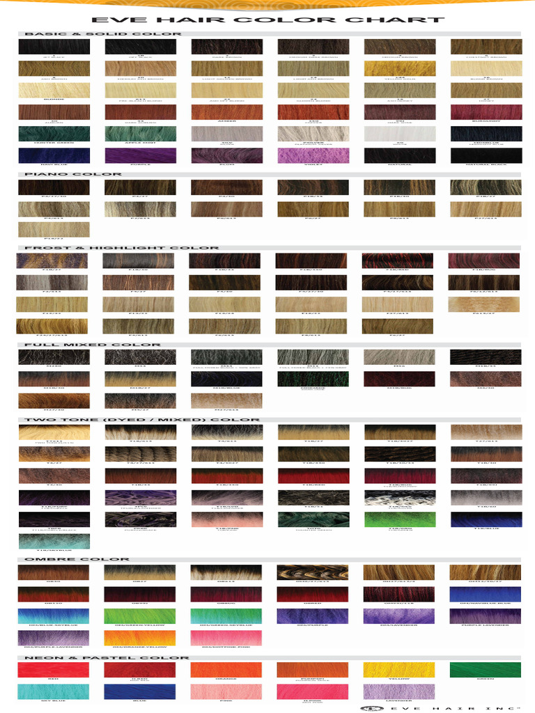 Eve Color Chart | PDF