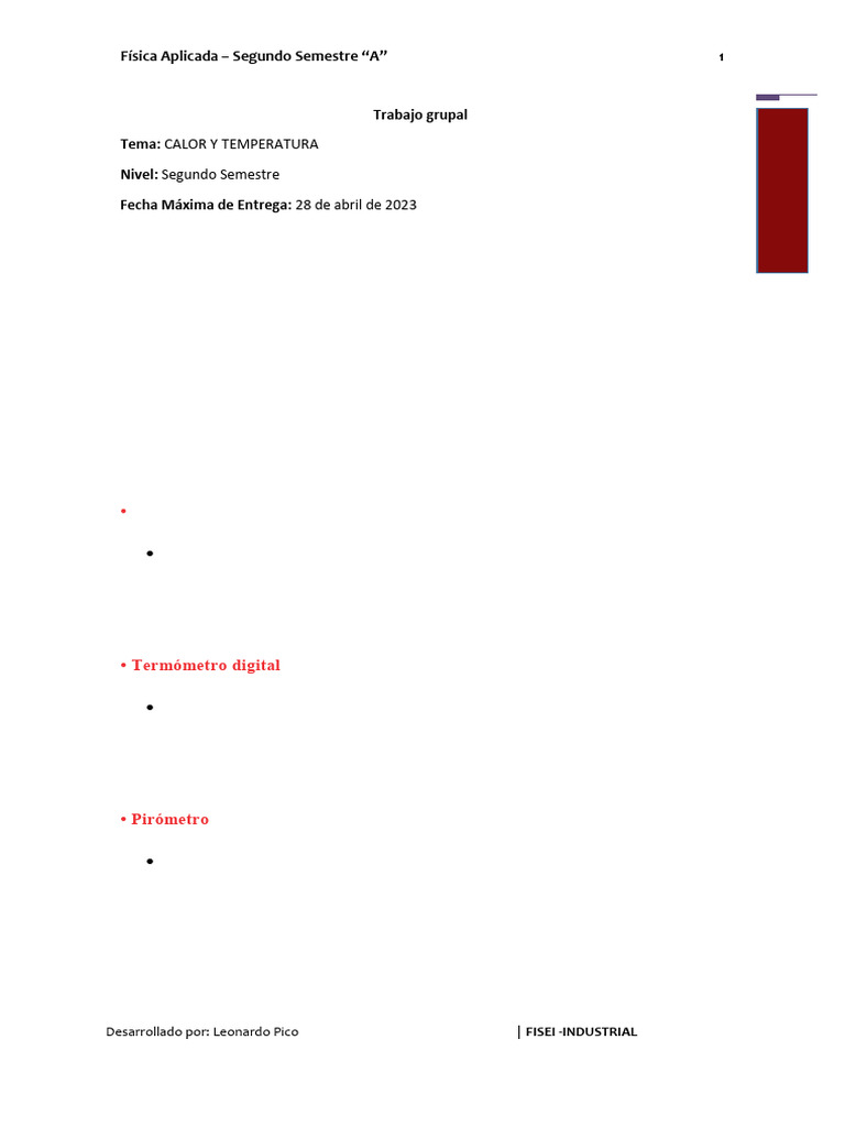 Calor y Temperatura Preguntas | PDF | Temperatura | Radiación electromagnética