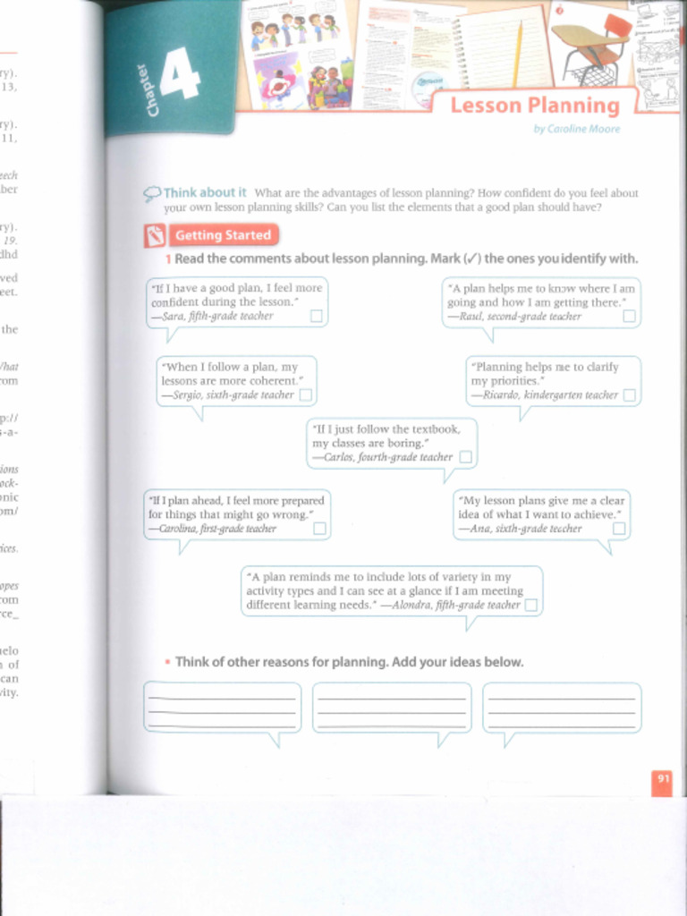 Primary Methodology Handbook Book Chapter 4 Lesson Planning | PDF